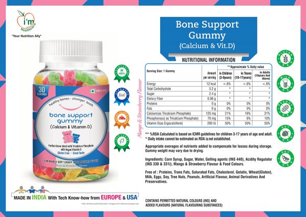 Bone Support Gummy – Imhealth care – IM Healthcare | Vitamin Gummies ...